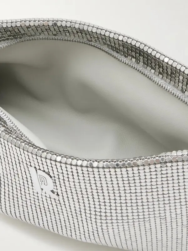 Rabanne Mesh Logo Clutch Bag