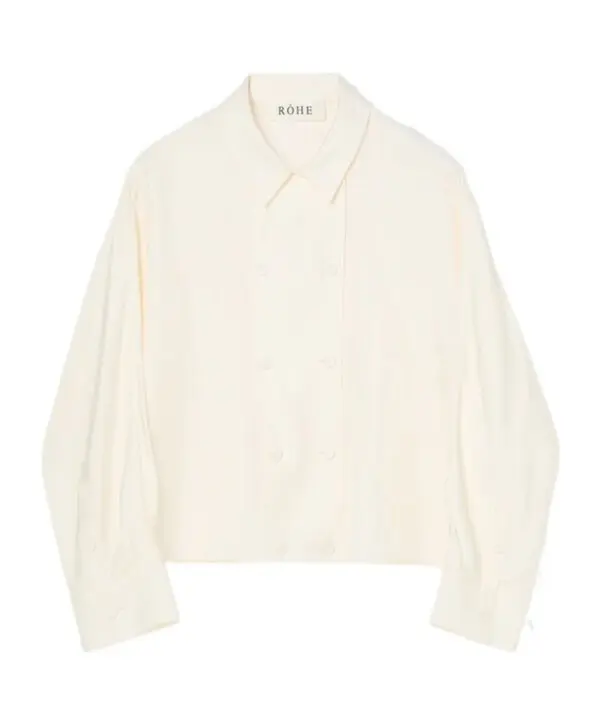 RÓHE Double-breasted Shirt With Peak Collar And Button Cuffs - White