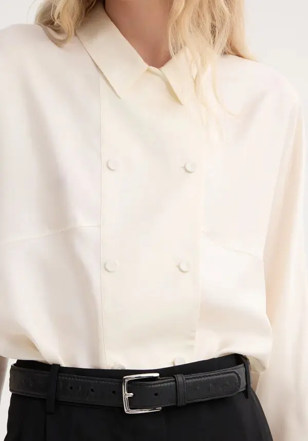 RÓHE Double-breasted Shirt With Peak Collar And Button Cuffs