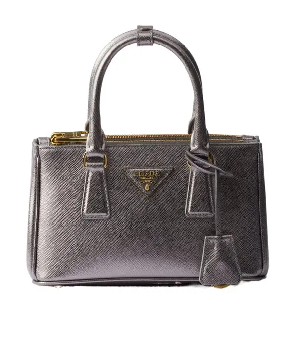 Prada Galleria Patent Saffiano Leather Mini-bag - Black