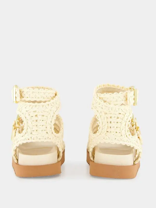 Zimmermann Woven Strappy Buckled Sandals