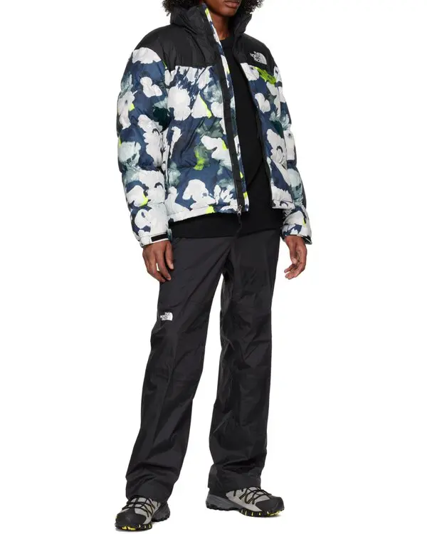 The North Face Printed Down Jacket With Drawstring Hem - Black