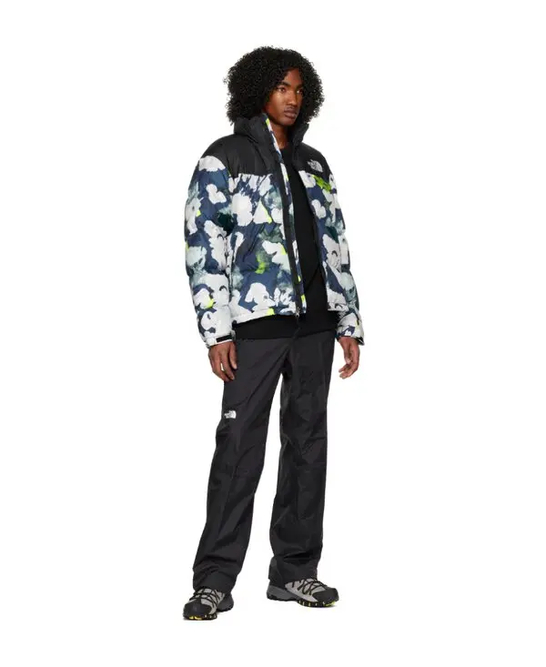 The North Face Printed Down Jacket With Drawstring Hem - Black