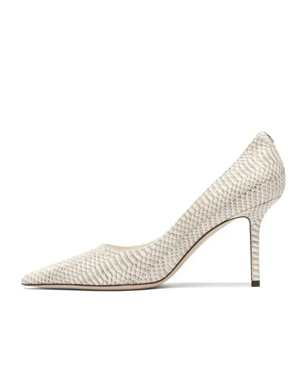 JIMMY CHOO Pointed Toe Stiletto High Heels In Snakeskin