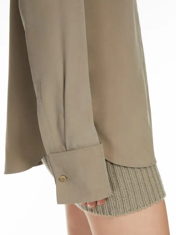 Max Mara Candia Logo Embroidered Shirt - Nude