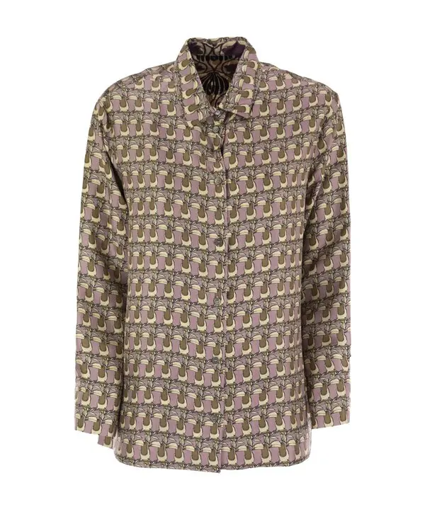 Max Mara Geometric Print Shirt - Nude
