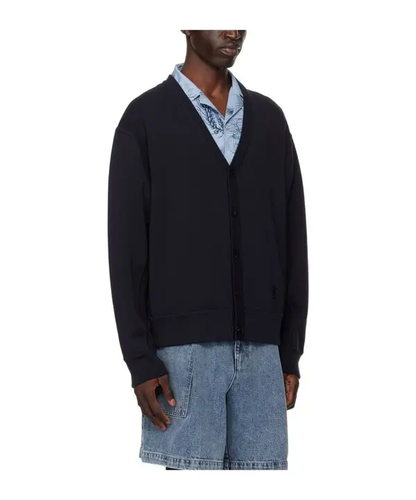 WOOYOUNGMI Rib Knitted Y-neck Cardigan