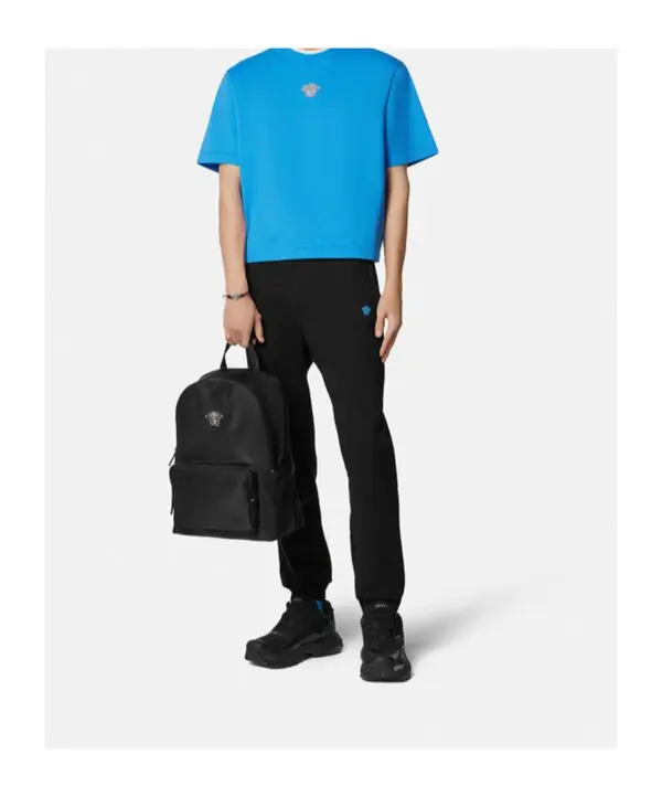 Versace Medusa-patch Elasticated Waistband Sweatpants - Black