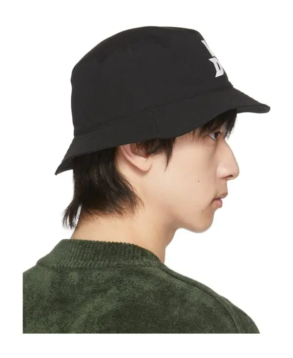 We11Done Logo Print Bucket Hat - Black