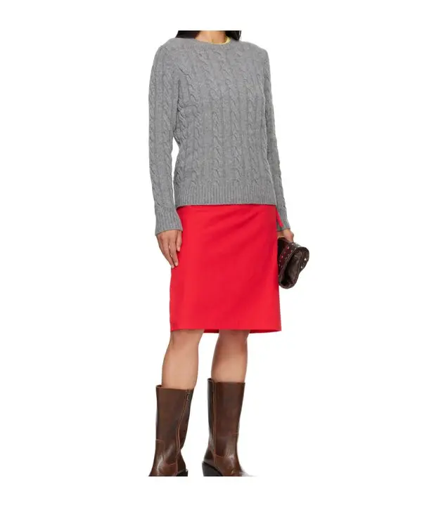 Gimaguas Braid Knit Pullover - Gray