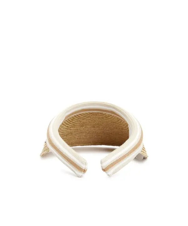 Helen Kaminski Bianca Striped Sun Visor - Nude