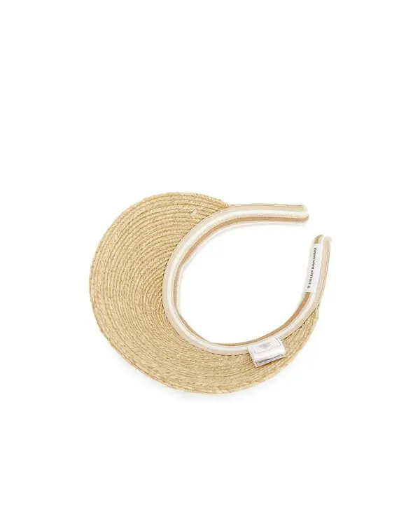 Helen Kaminski Bianca Striped Sun Visor - Nude