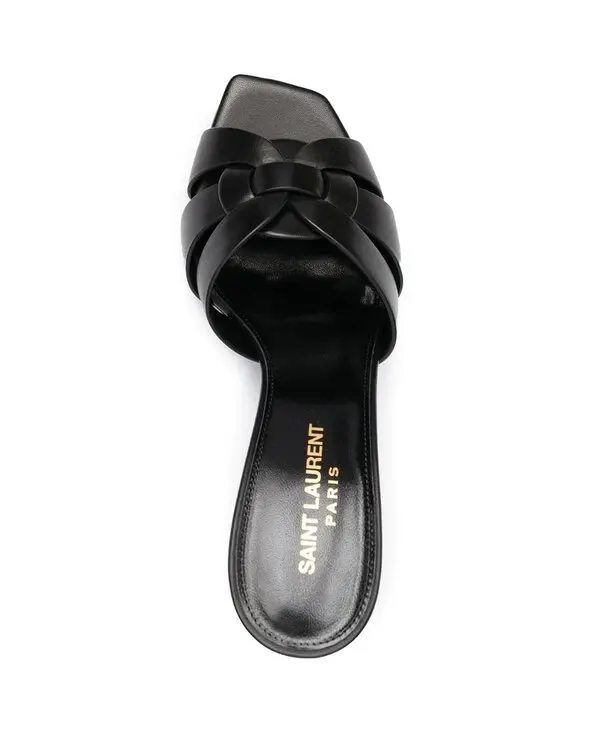 Saint Laurent Tribute Heeled Mules - Black