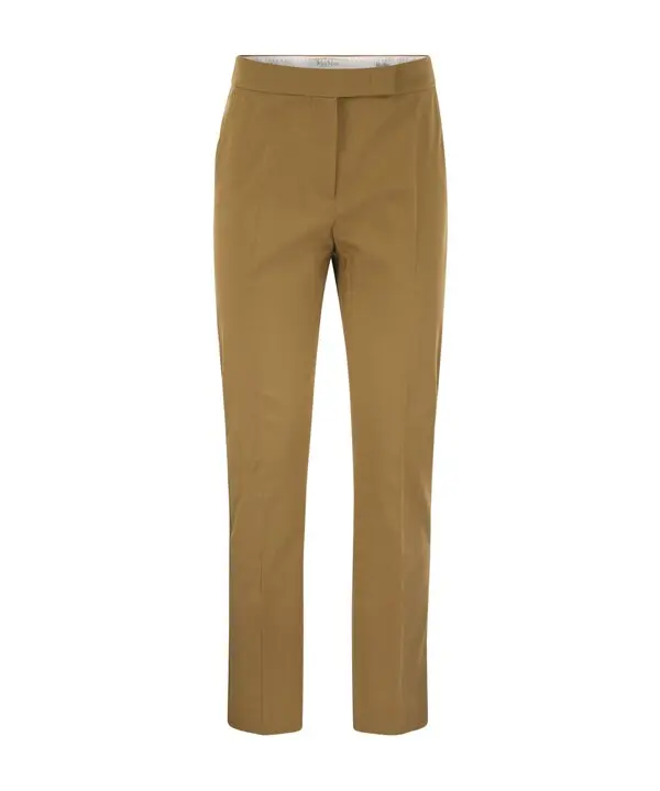 Max Mara Okra Pleat Detailed Cropped Trousers - Brown