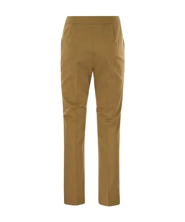 Max Mara Okra Pleat Detailed Cropped Trousers - Brown