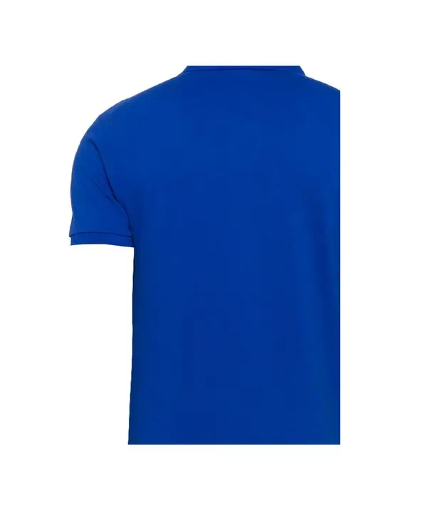 Polo Ralph Lauren Logo Embroidered Short-sleeved Polo Shirt - Blue