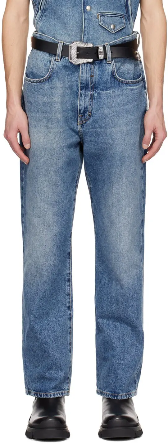 Givenchy Logo Plaque Straight-leg Jeans