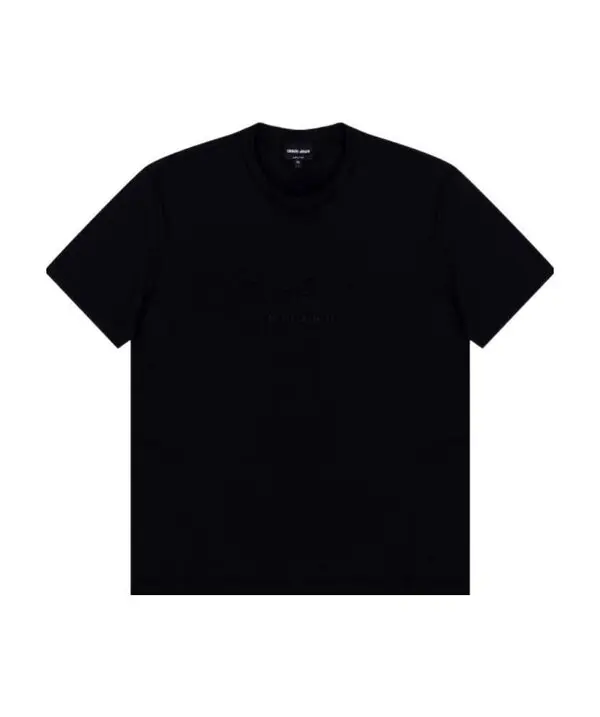 Giorgio Armani Embroidered Logo T-shirt - Black