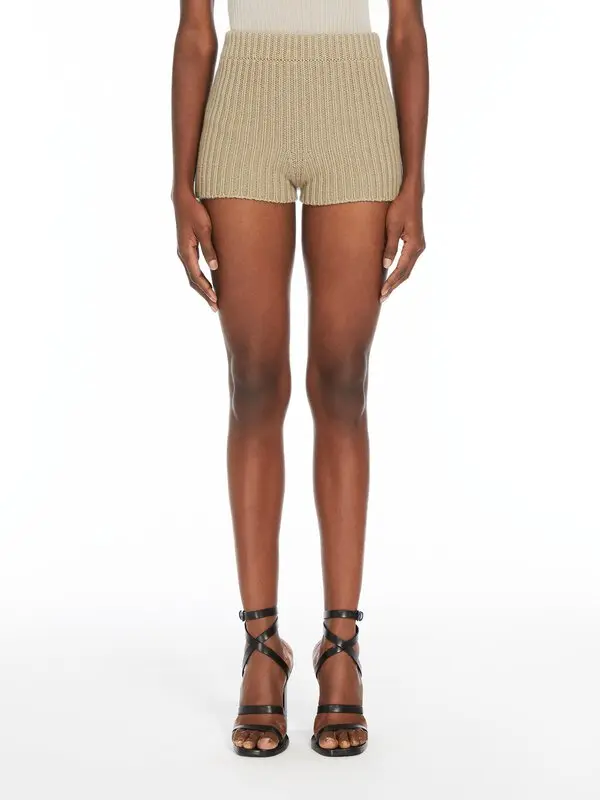 Max Mara Rib Knitted High-rise Shorts