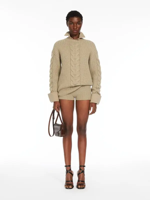 Max Mara Rib Knitted High-rise Shorts