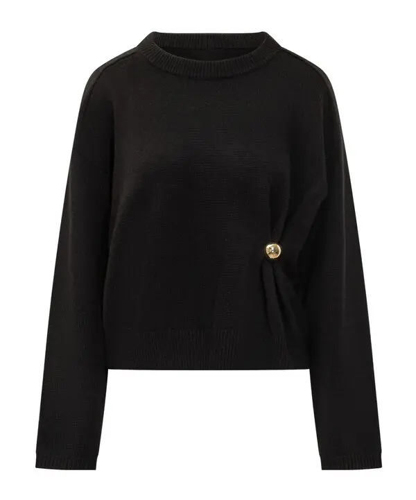 LOULOU STUDIO Bill Draped Knitwear With Metal Embellishment