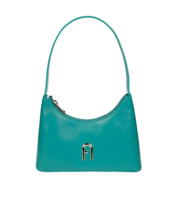 Furla Diamante Logo Plaque Mini Shoulder Bag - Green