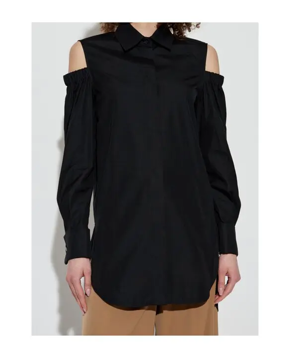 Max Mara Ragni Cut-out Button-up Shirt - Black