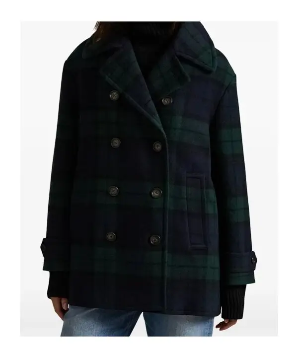 Polo Ralph Lauren Checked Double-breasted Pea Coat