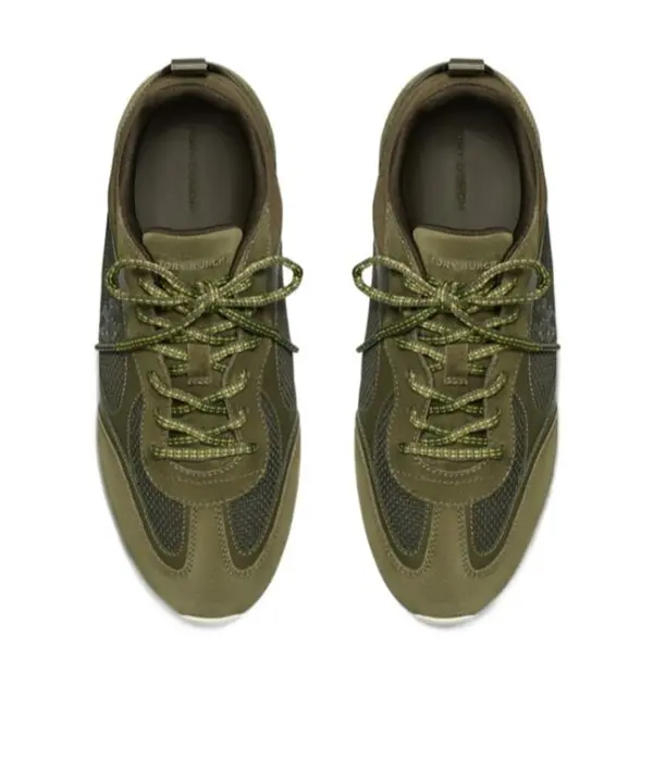 Tory Burch Lace-up Sneakers - Dark Olive
