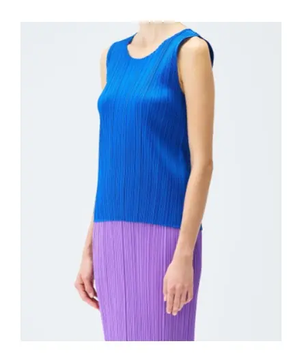 PLEATS PLEASE BY ISSEY MIYAKE Sleeveless Crewneck Top