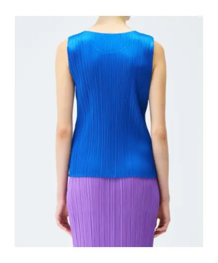 PLEATS PLEASE BY ISSEY MIYAKE Sleeveless Crewneck Top