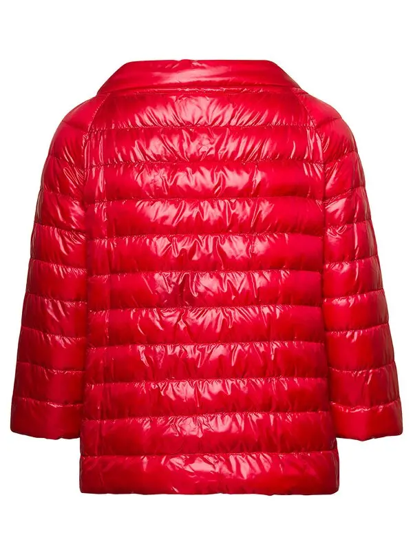 Herno Reversible Down Jacket With Stand Collar - Red