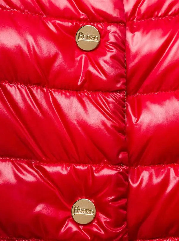 Herno Reversible Down Jacket With Stand Collar - Red