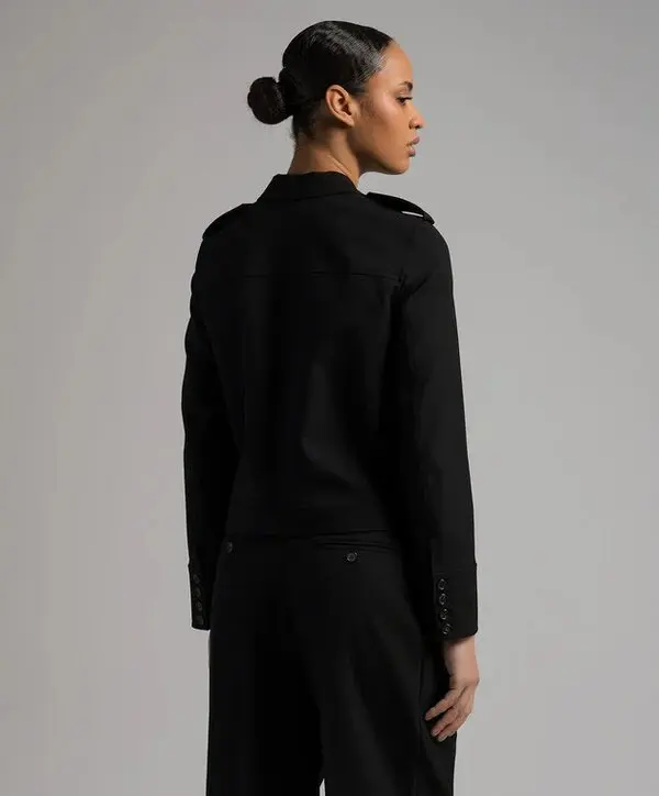 Theory Long-sleeved Jacket With Button Details And Epaulettes