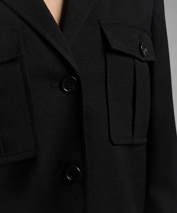 Theory Long-sleeved Jacket With Button Details And Epaulettes