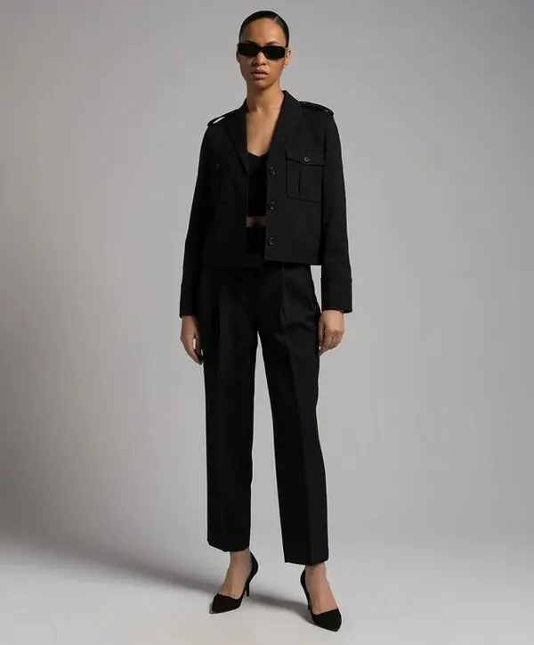 Theory Long-sleeved Jacket With Button Details And Epaulettes