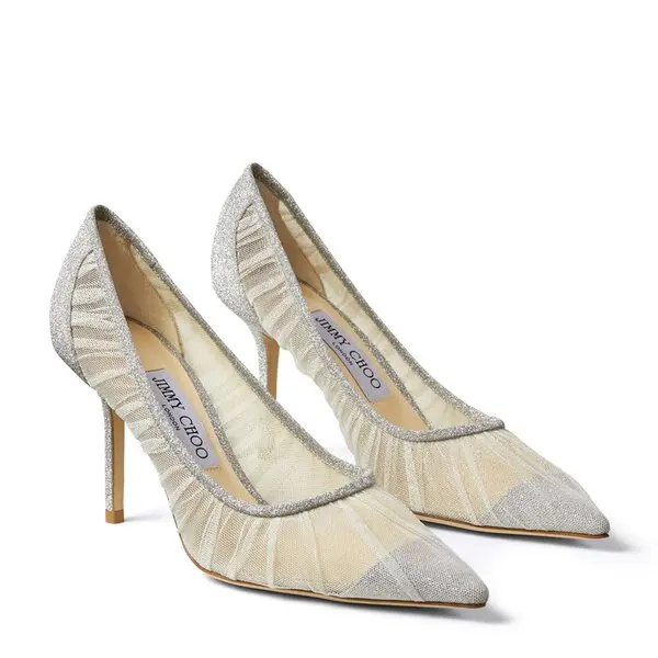 JIMMY CHOO Love 85 Pointed-toe Glitter Pumps