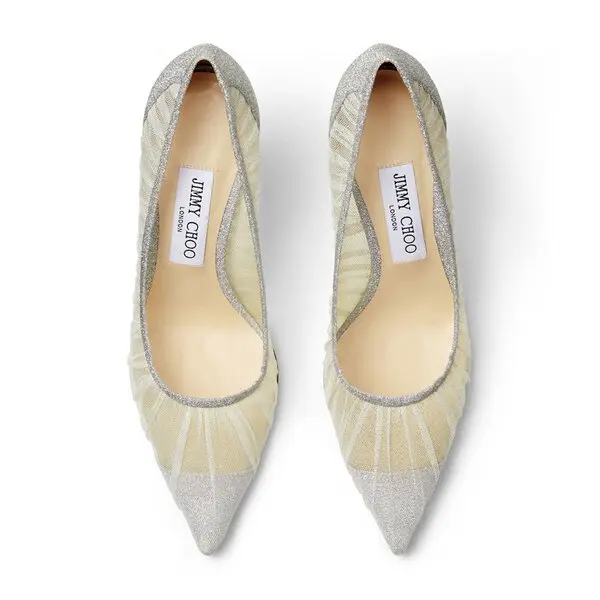 JIMMY CHOO Love 85 Pointed-toe Glitter Pumps