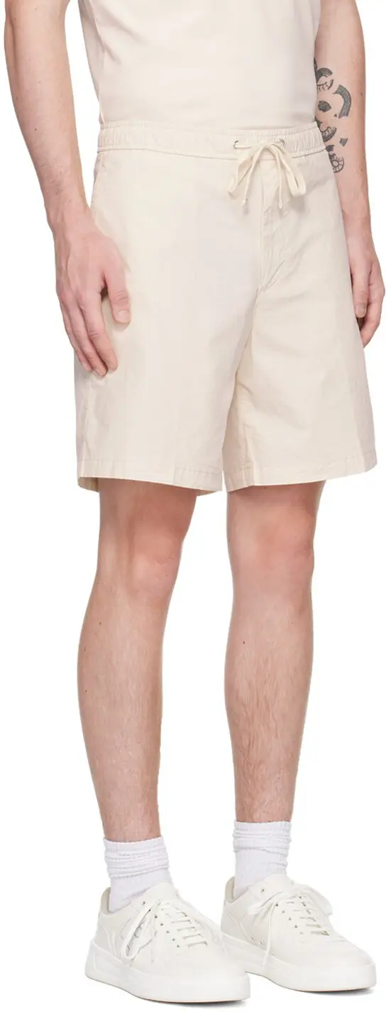 Hugo Boss Logo-patch Drawstring Cotton Shorts