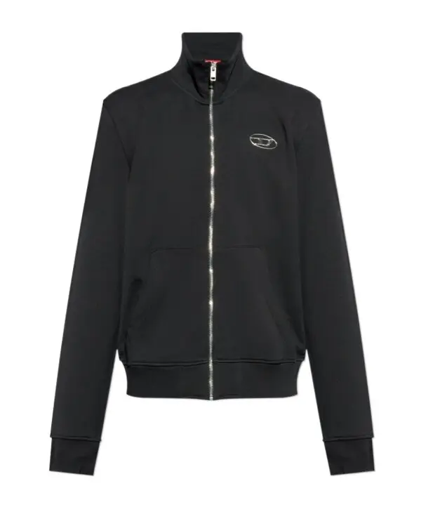 DIESEL® S-ginni Logo Patch Zipped Hoodie