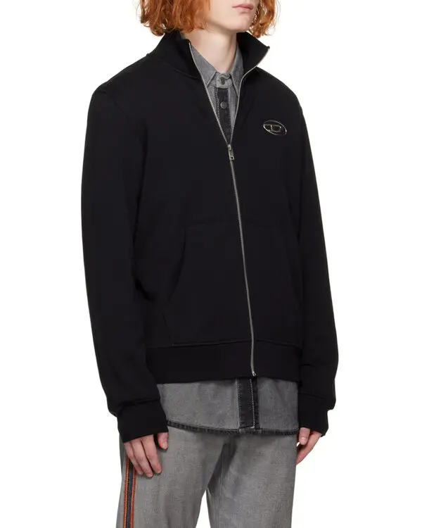DIESEL® S-ginni Logo Patch Zipped Hoodie