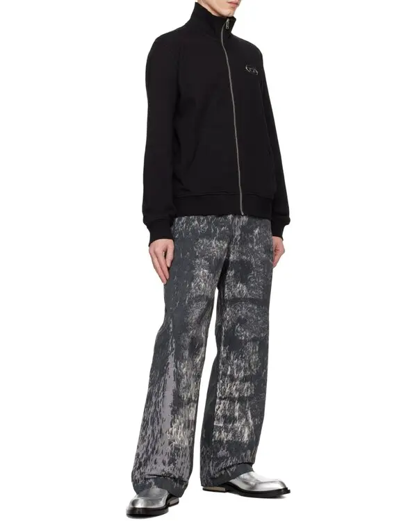 DIESEL® S-ginni Logo Patch Zipped Hoodie