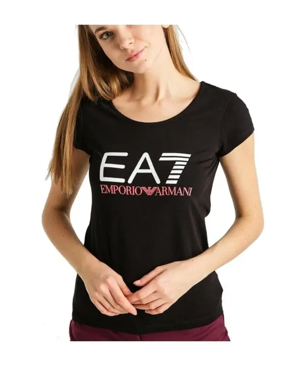 EA7 Logo Print T-shirt - Black