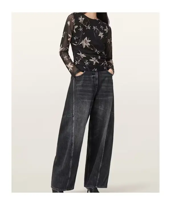 ALLSAINTS Caia Floral Mesh Top