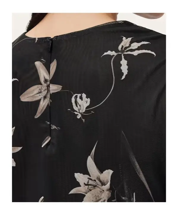 ALLSAINTS Caia Floral Mesh Top
