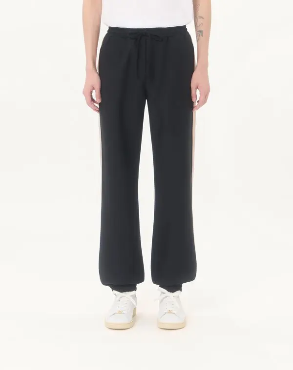 Valentino Garavani Nylon Trousers With Gold V Detail