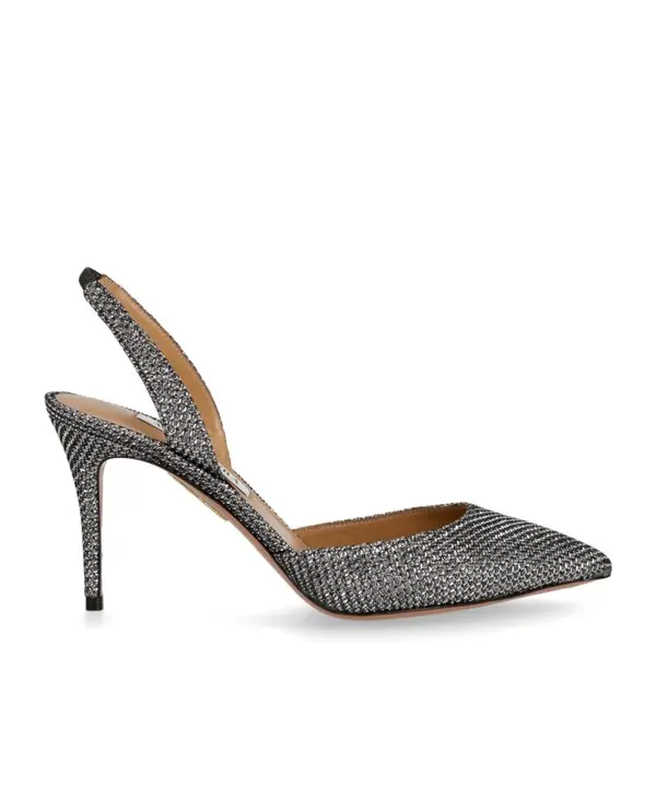 AQUAZZURA So Nude Pointed Toe Slingback Pumps