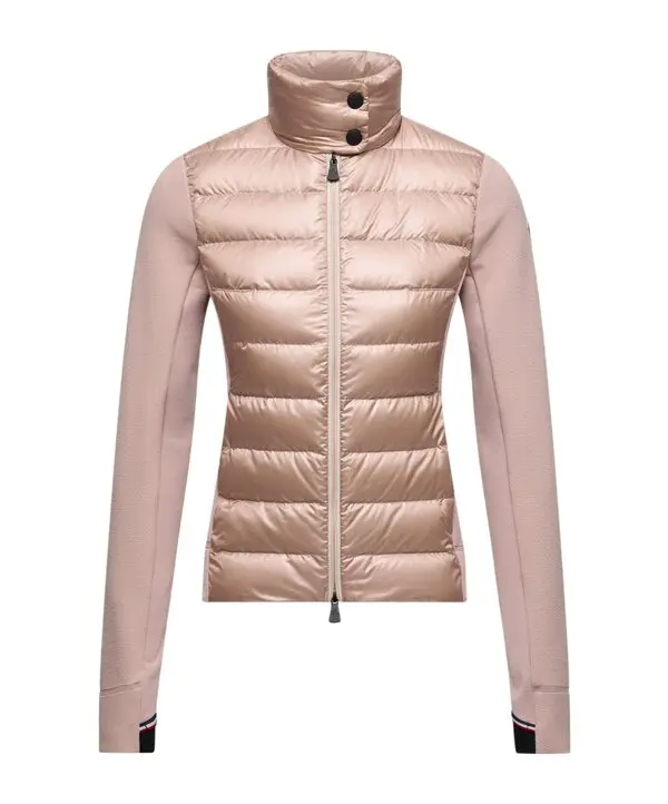 Moncler Quilted Zip-up Sweatshirt - Pink