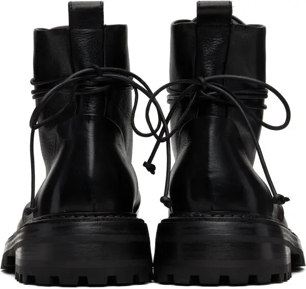 Marsèll Lace-up Combat Ankle Boots - Black