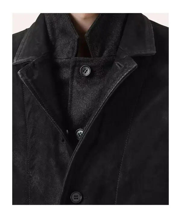 ALLSAINTS Leather Button-up Jacket